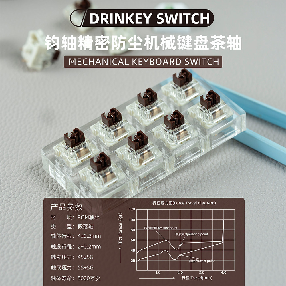 十字防尘铜套轴座热插拔段落轴换轴维修俩针三角轴机械键盘开关