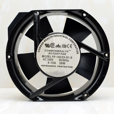 原装三协FP-108EX-S1-S/B 17251 110V/220V/380V 38W机柜散热风扇