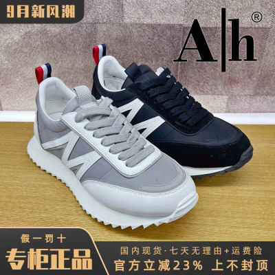 专柜正品AH男鞋2025春新休闲系带牛皮舒适运动鞋BBY51P6225
