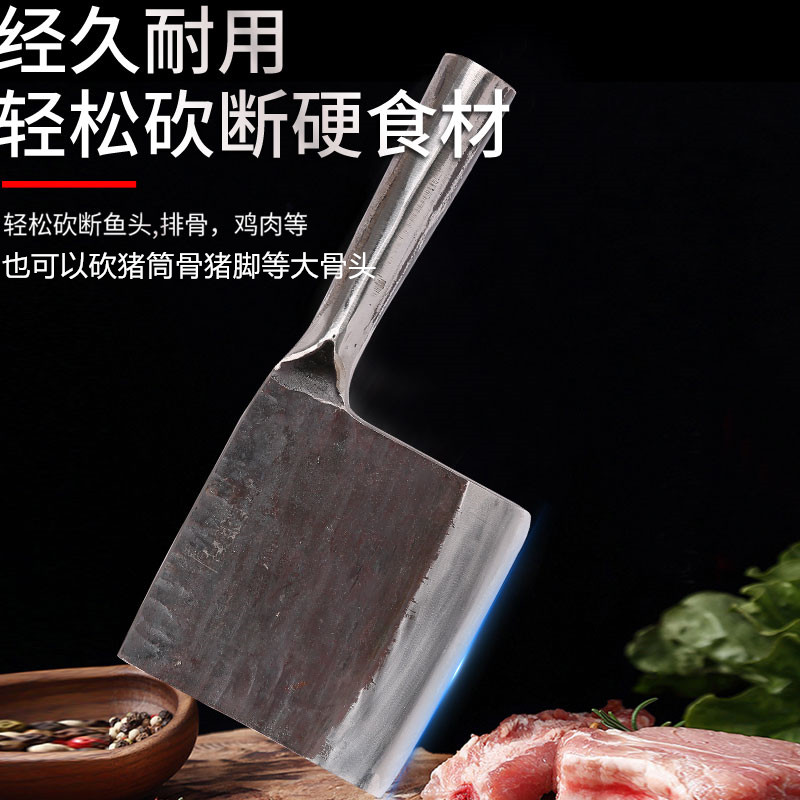 大骨刀剁骨刀手工锻打斩骨刀斩骨斧斧头刀厨房菜刀弹簧钢高硬度