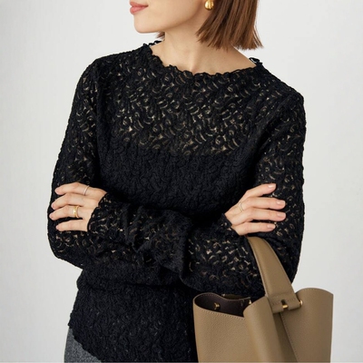 IENA日本制精致蕾丝衫长袖上衣