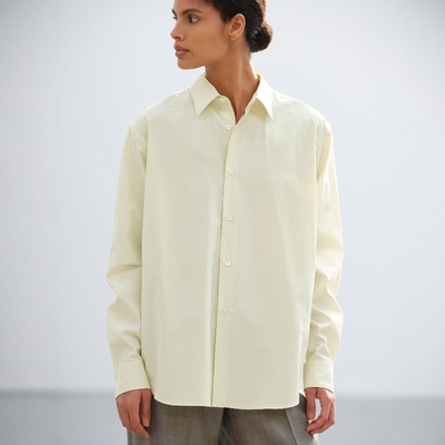 AURALEE埃及超长绒棉长袖衬衫