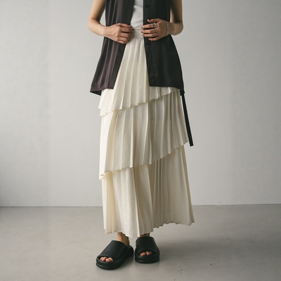 STYLEMIXER休闲褶皱层叠半身裙