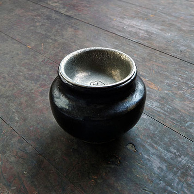 质素堂茶道油滴黑釉水盂