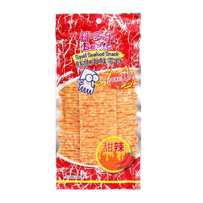 泰国进口拌多乐鱿鱼片辣味小零食