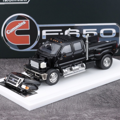 [北京HEC] MK 1:64 福特F650 Super Duty 黑色 前盖可开 合金车模