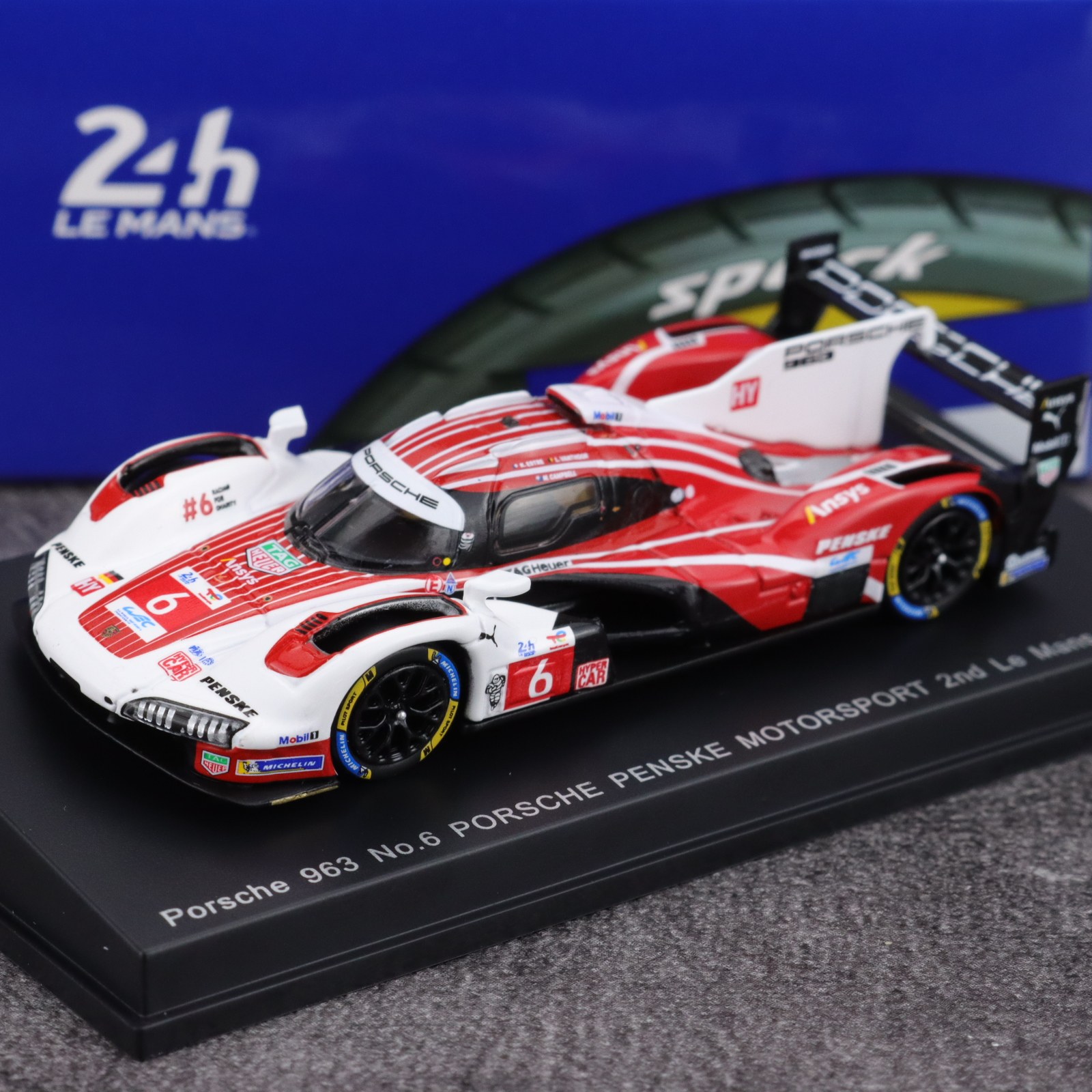 Spark 1:64 保时捷963 Prnske Motorsport勒芒 哈士奇 合金车模