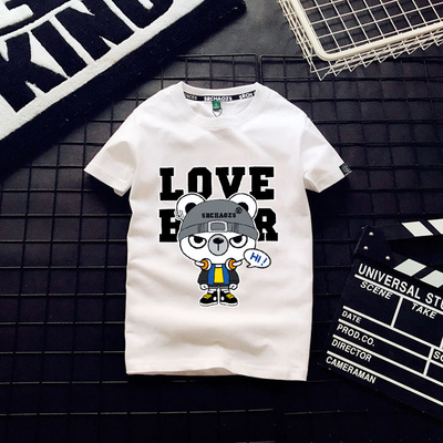 短袖常规卡通印花纯棉