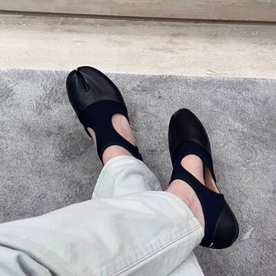 【撤柜断码】羊皮新款/时尚夹指圆头春夏单鞋百搭真皮软底鞋2689
