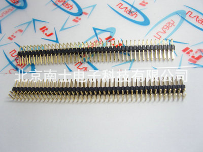 精工南士 镀金2*40P 80PIN 间距2.54MM双排针 双排排针 弯针 环保