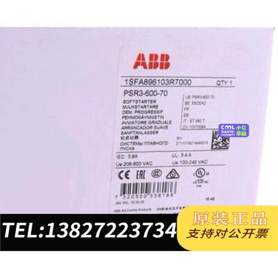 全新原装ABB软启动器1SFA896103R7000启动器PSR需询价