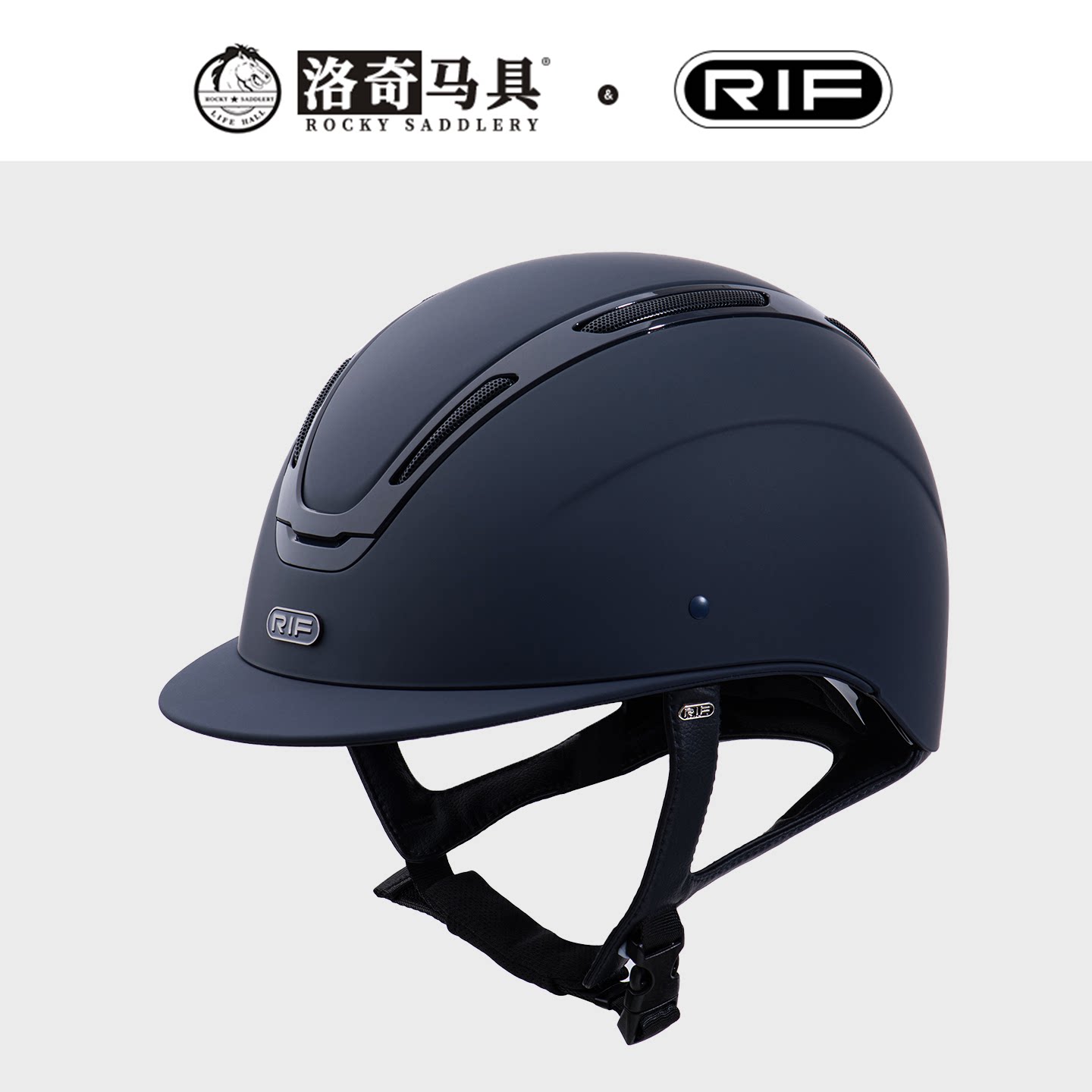 Rif-F66Plus户外运动专业骑马头盔经典哑光马术安全头盔帽8101353