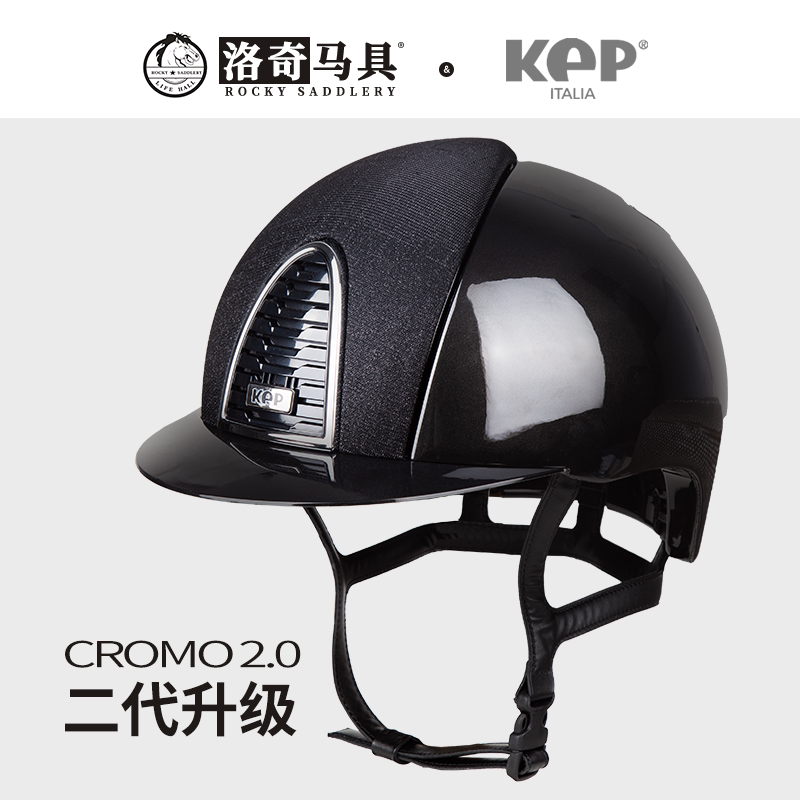 意大利kep 二代galary 黑色亮面银框头盔8101042