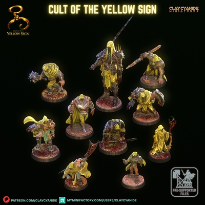 【黄印教派】腐化骑士 锤手 黄印 术士克苏鲁COC桌游跑团棋子模型