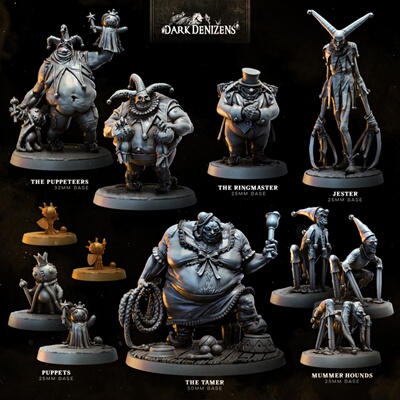 【旅人集市】诡异淘金无尽旅人 木偶师小丑驯兽师DND桌游战棋模型