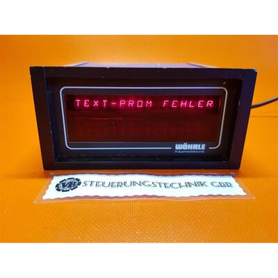 W?HRLE Bedienpanel / Textanzeige Type: ANKA 1