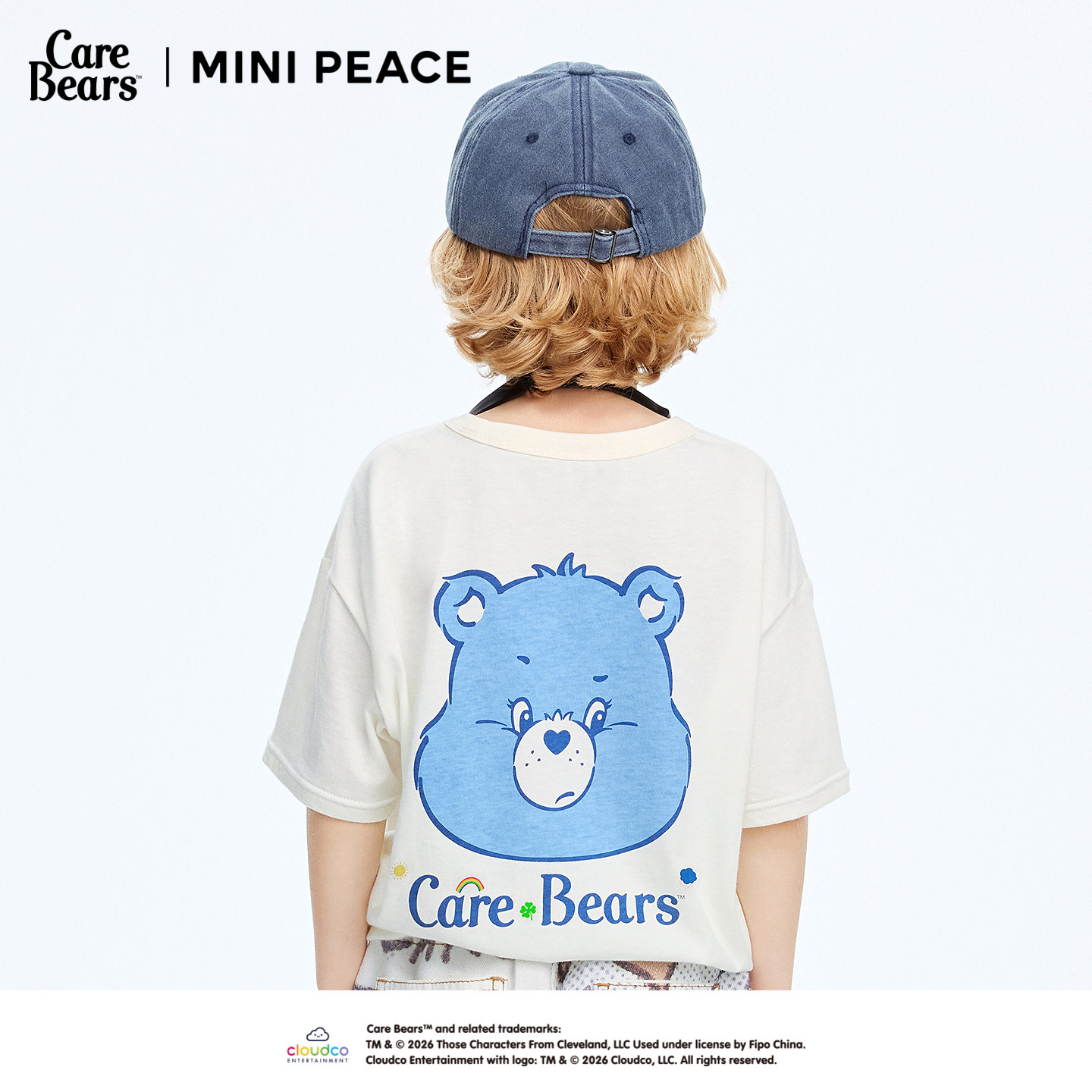 [凉感抑菌]MINI PEACE X CareBears太平鸟男童爱心小熊短袖T恤夏