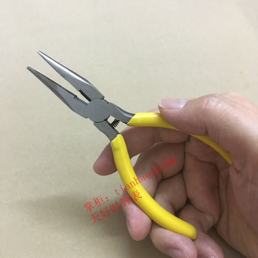 修表小钳子 尖嘴迷你 钢丝 手工制作五金 有齿金属钳 拆表带工具