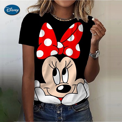 Fashion Mickey Minnie Mouse Disney T-shirt Women's Clothing