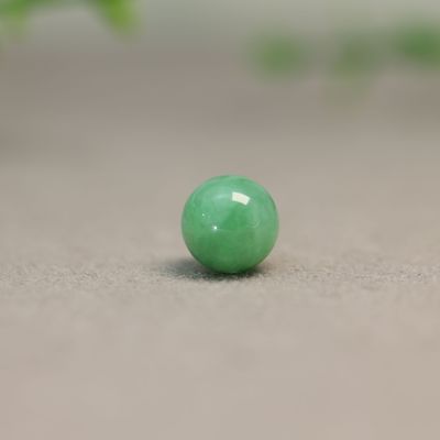 糯种满绿天然A货翡翠珠子