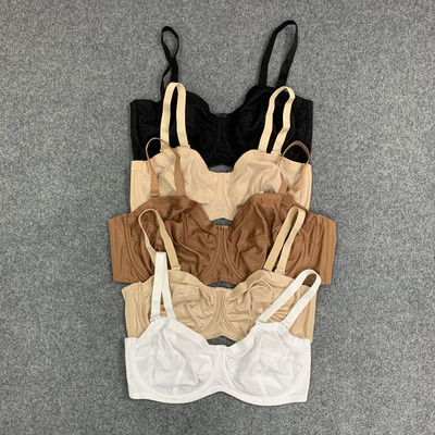 码半杯光面超薄杯文胸内衣