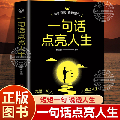 一句话点亮人生 短短一句说透一生句句精辟 生活职场通达智慧书籍 点醒 一句顶一万句 句子道理 正版书