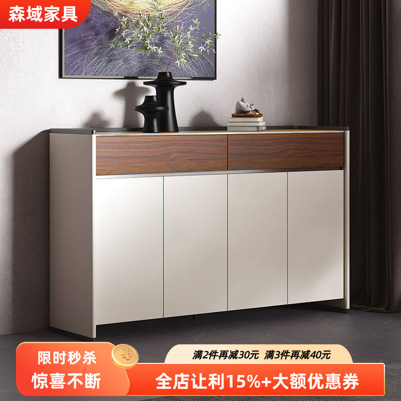 北欧鞋柜门口家用大容量客厅室内入户玄关柜2025新款实木隔断柜子