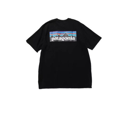 patagonia巴塔哥尼亚运动圆领美式复古短袖T恤 38504-BLK