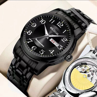 2024新款男式手表纯机械表机芯不用电池全自动上发条陀飞轮镂空表