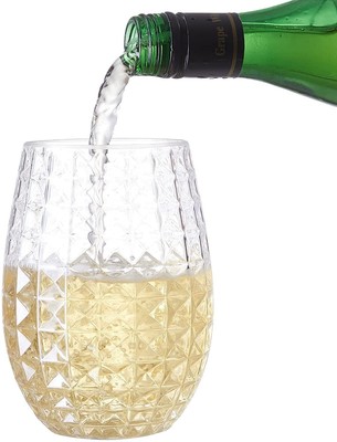 16OZ 480ML菠萝杯一次性红酒杯塑料香槟杯鸡尾酒杯葡萄酒耐摔重复