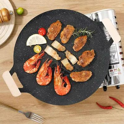 烤盘麦饭石电磁炉烤肉盘家用卡式炉烤盘烧烤盘韩式户外铁板烧铁板