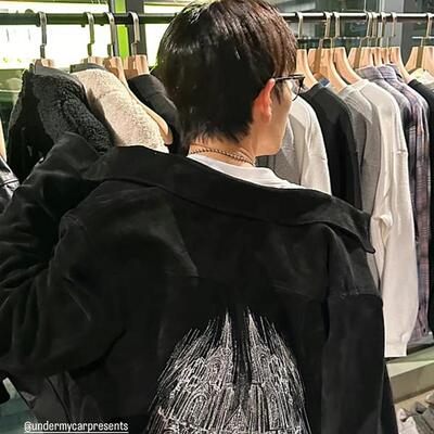 牛麂皮夹克外套Undermyca刺绣