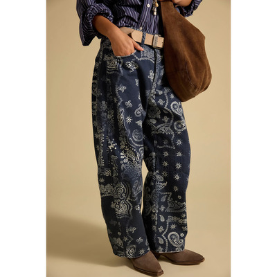 2026欧美休闲宽松中腰筒形女士牛仔裤women loose jeans trousers