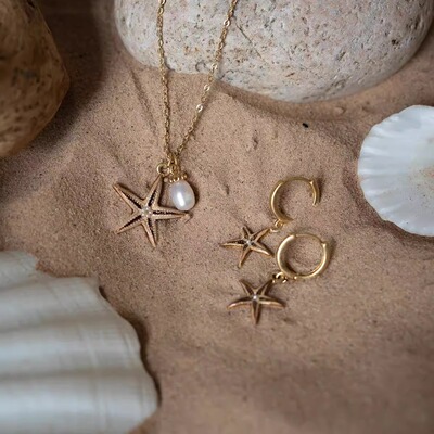 英国Fable度假海星珍珠项链