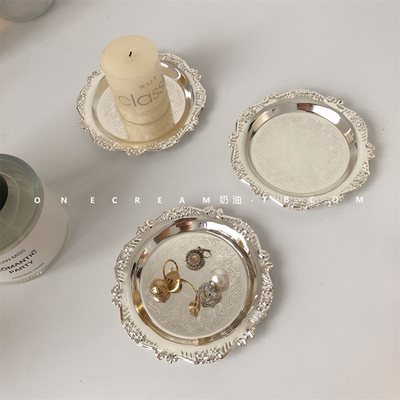 ins香薰蜡烛金属雕花垫