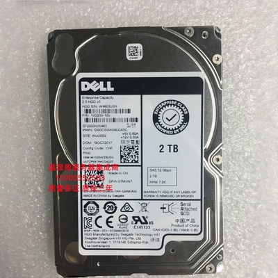 DELL R450 R550 R650 R750 R750xa 2T 7.2K 2.5寸 SAS 12GB 硬盘