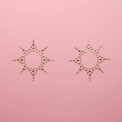 闪亮花形胸部贴钻乳房钻贴