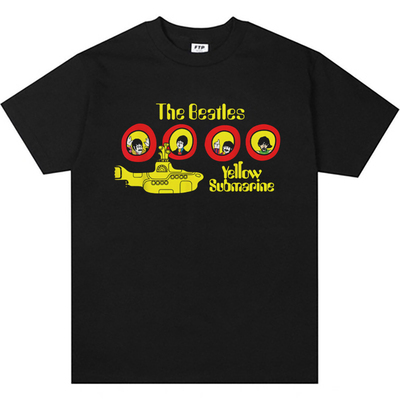 黄色潜水艇 beatles披头士 T恤复古vintage男女情侣bf纯棉短袖tee