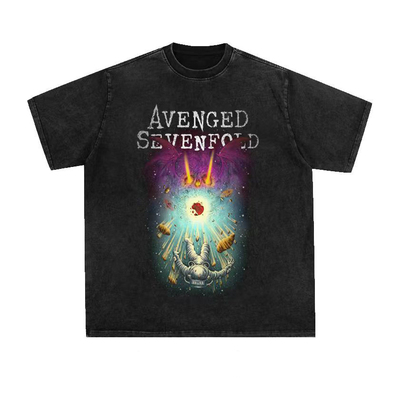 复古短袖美式水洗做旧