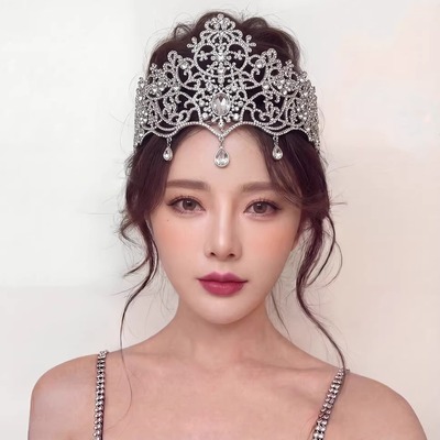 欧式新娘头饰水钻皇冠新疆舞蹈
