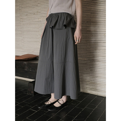 夏季新款韩版宽松高腰A字裙