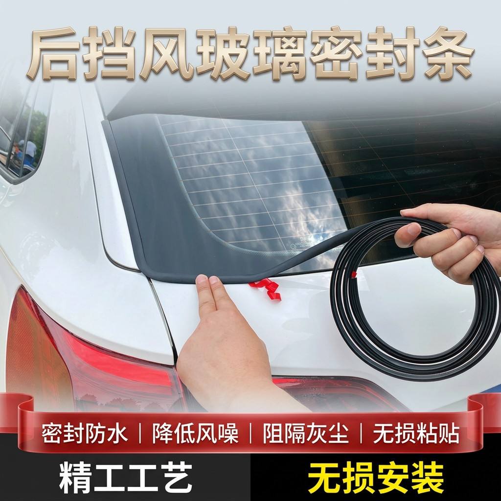 Y型后挡风玻璃密封条汽车顶防防水漏水雨防尘隔音装饰后尾门胶条