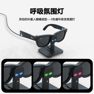 雷Meta Ran-Ban Blayzer/Scriber Optics 智能AI眼镜充电座支