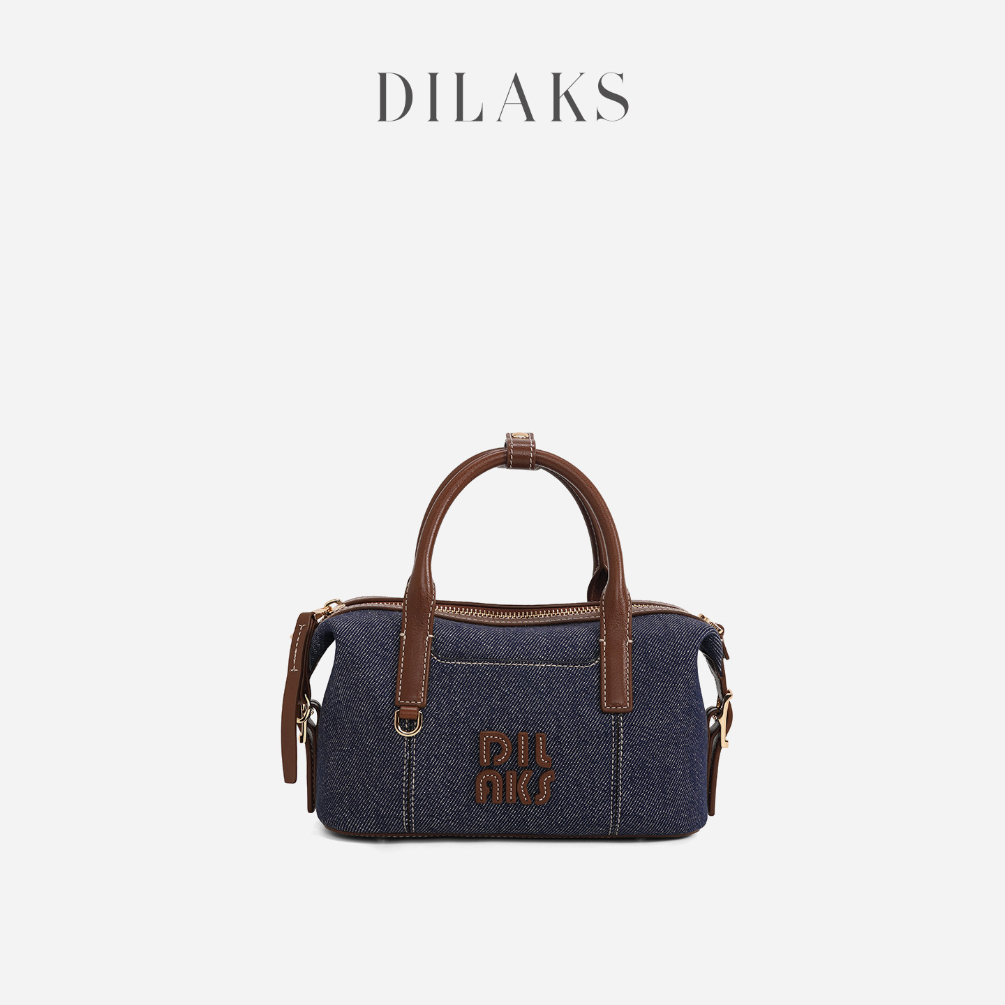 DILAKS迪莱克丝2026新款丹宁牛仔包女手提波士顿包个性单肩斜挎包