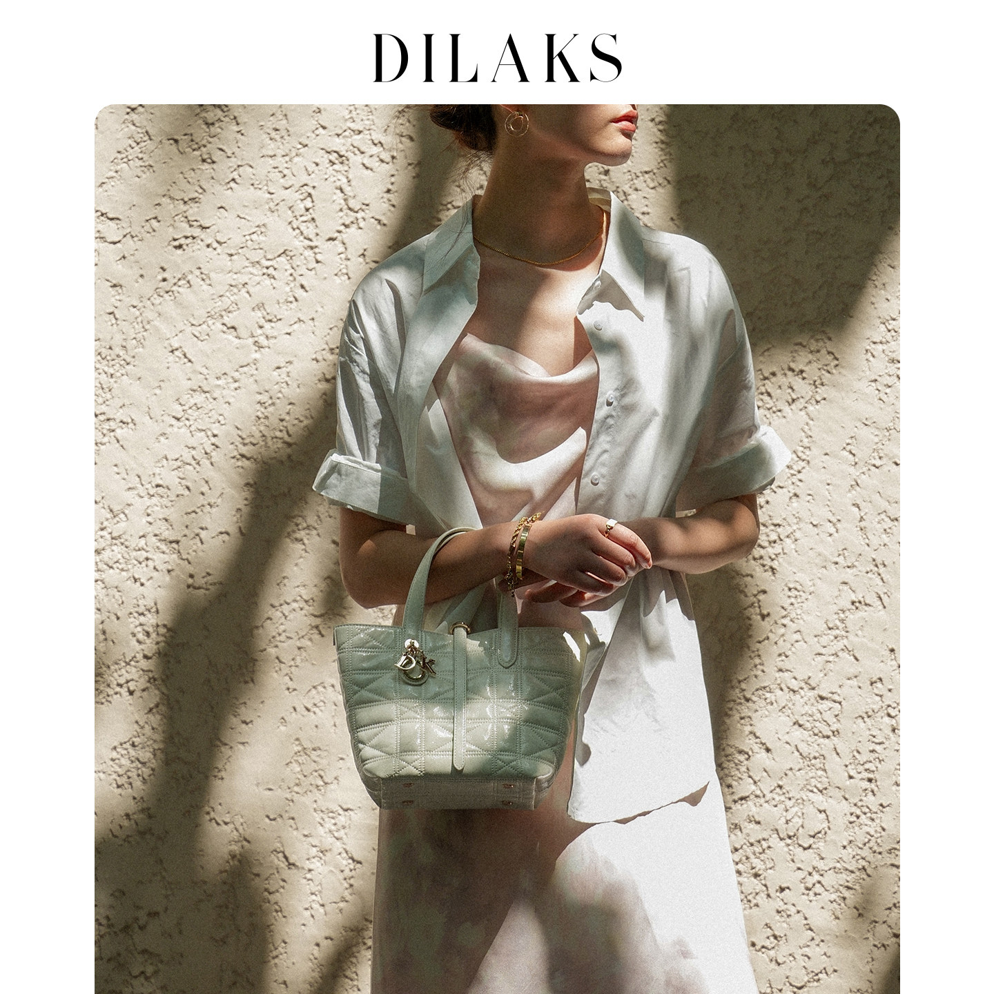 【七夕礼物】DILAKS新款真皮手提迷你托特包女轻奢油蜡质感单肩包