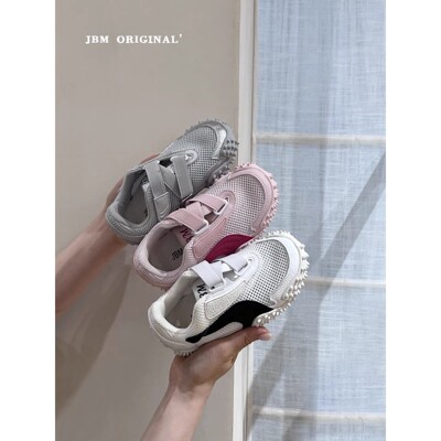 男女童镂空网透气榴莲底运动鞋