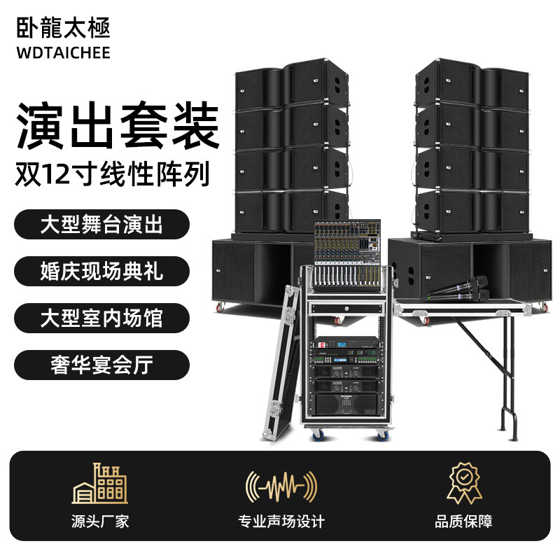 W.D卧龍太極双12寸线阵列音箱套装演出舞台大型场馆专业线阵音响