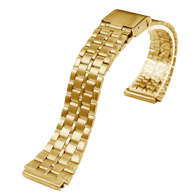 复古小方块金属表带18不锈钢表链