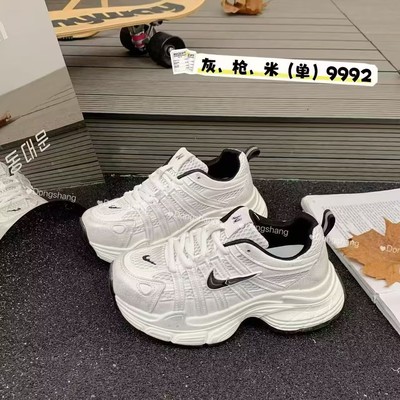 网面厚底增高老爹鞋2026年春季新款舒适百搭轻便透气运动休闲鞋