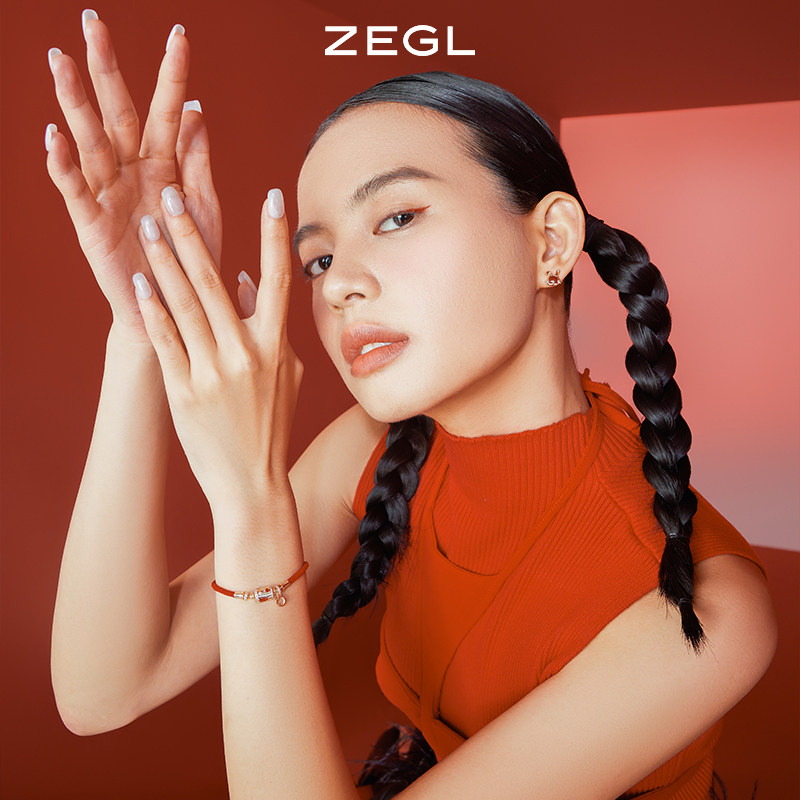 ZEGL设计师兔年本命年礼物红绳手链女生春夏小众设计兔子手绳手饰